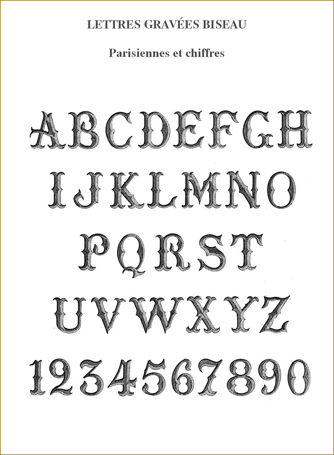 Les alphabets - Gravure de la pierre